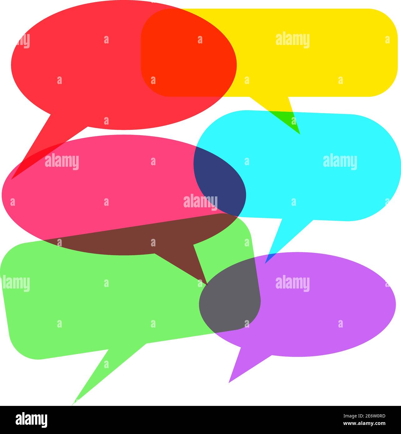 Colorful Speech bubbles on white background Stock Vector Image & Art ...