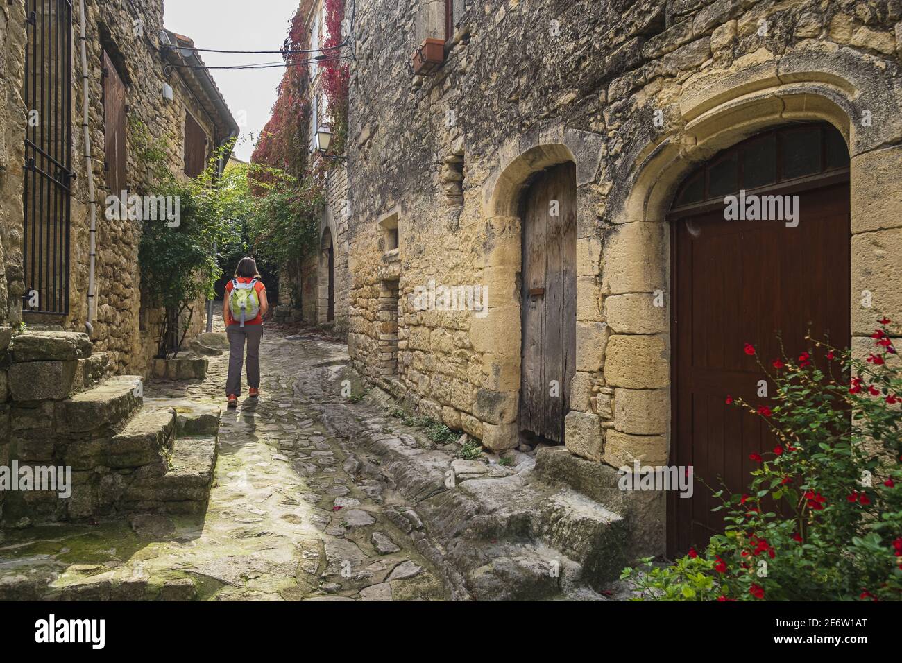 France, Vaucluse, medieval village of Crestet Stock Photo - Alamy