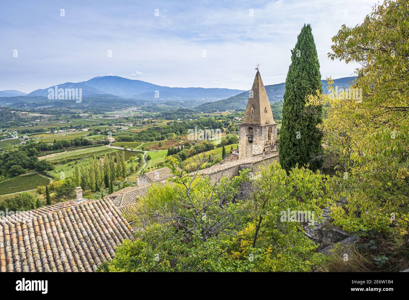 France, Vaucluse, medieval village of Crestet, 9th century Saint ...