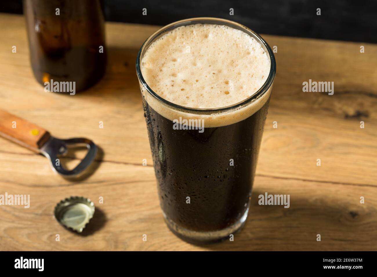 Dark beer in glass hi-res stock photography and images - Alamy