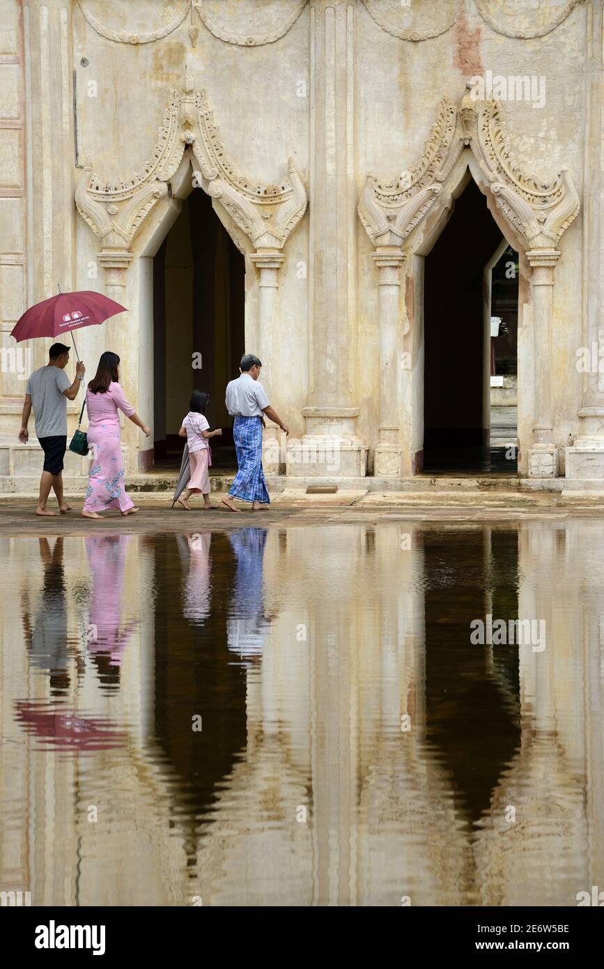 Myanmar (Burma), Bagan, Ananda temple after a monsoon rain Stock Photo ...