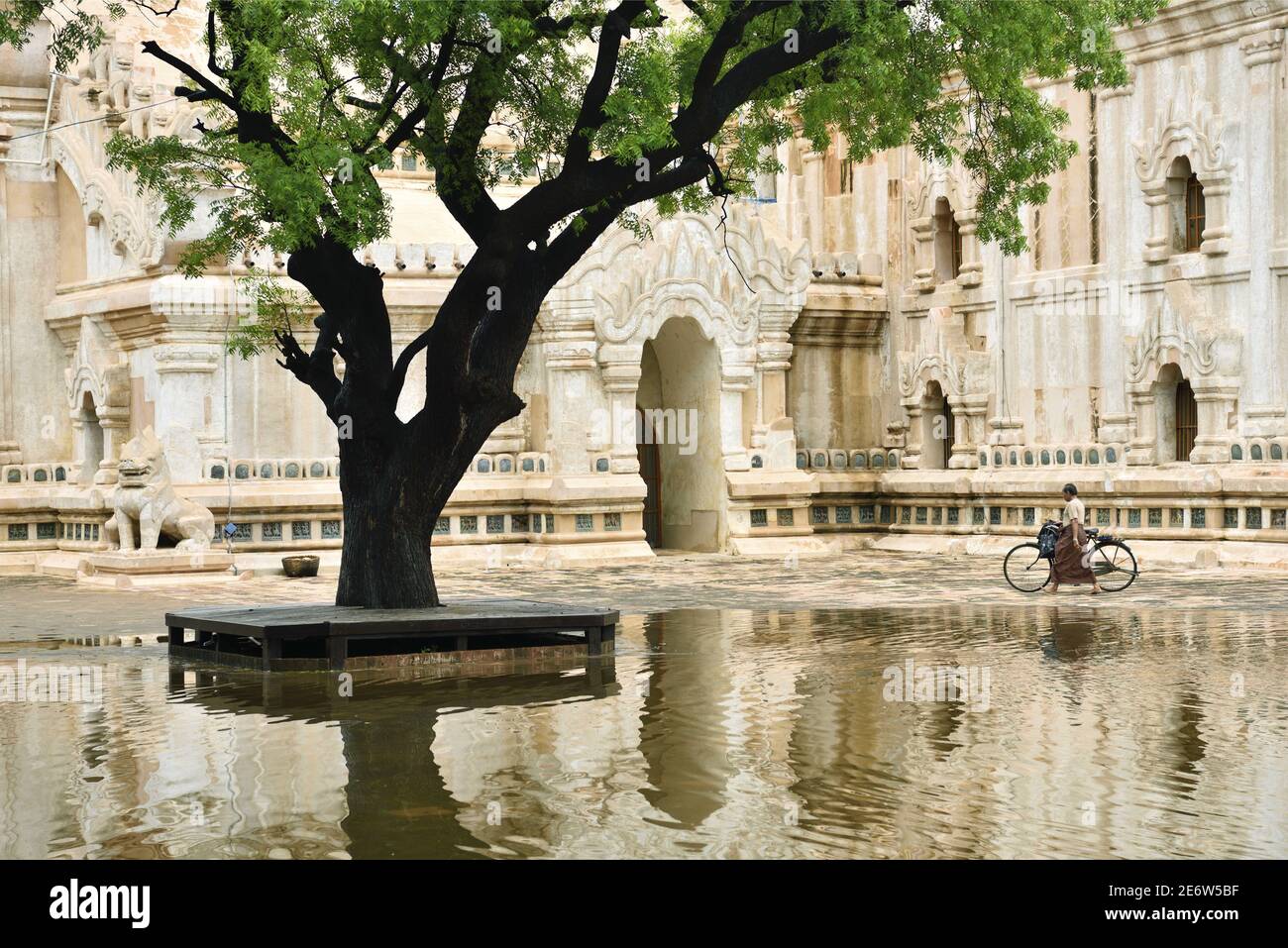 Myanmar (Burma), Bagan, Ananda temple after a monsoon rain Stock Photo ...
