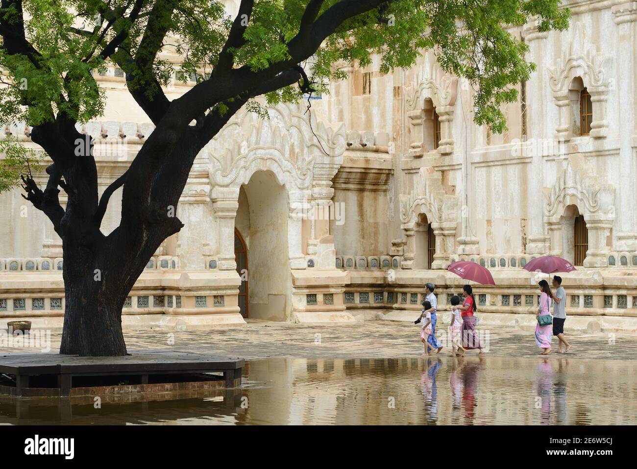 Myanmar (Burma), Bagan, Ananda temple after a monsoon rain Stock Photo ...