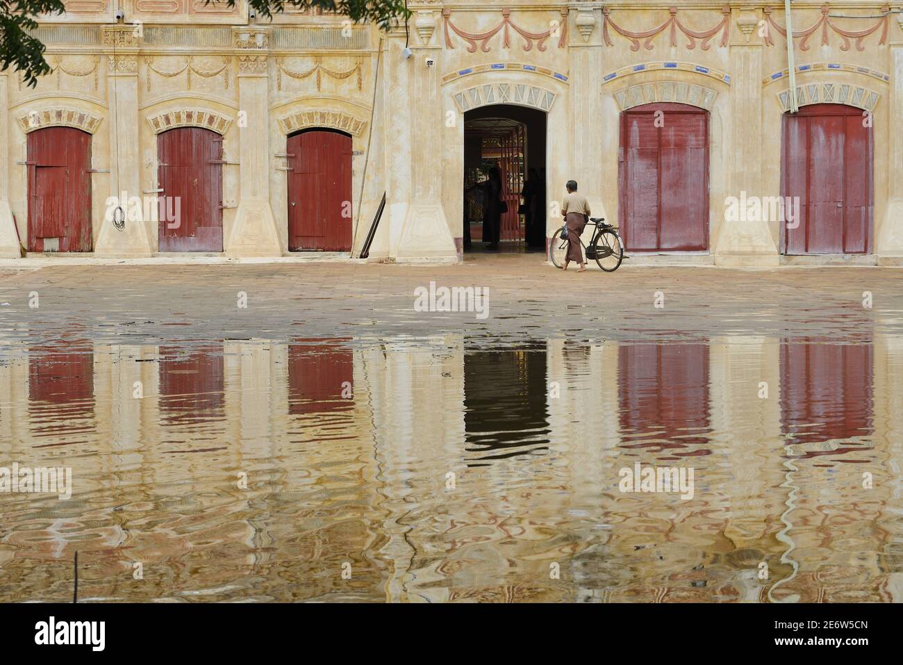 Myanmar (Burma), Bagan, Ananda temple after a monsoon rain Stock Photo ...