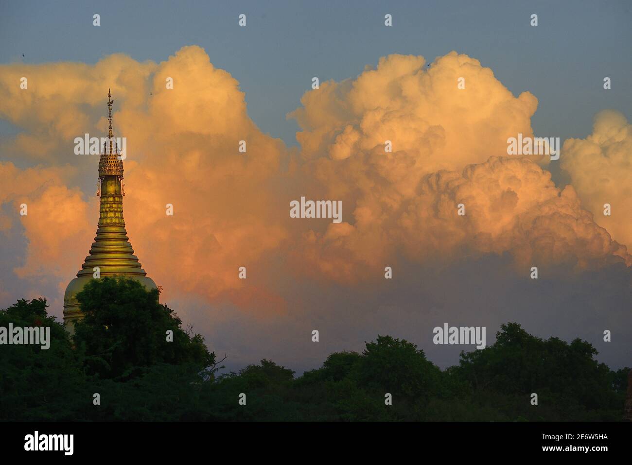 Myanmar (Burma), Bagan, Monsoon clouds Stock Photo - Alamy