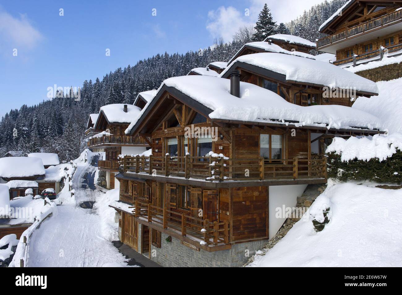 Morgins village ski resort hi-res stock photography and images - Alamy