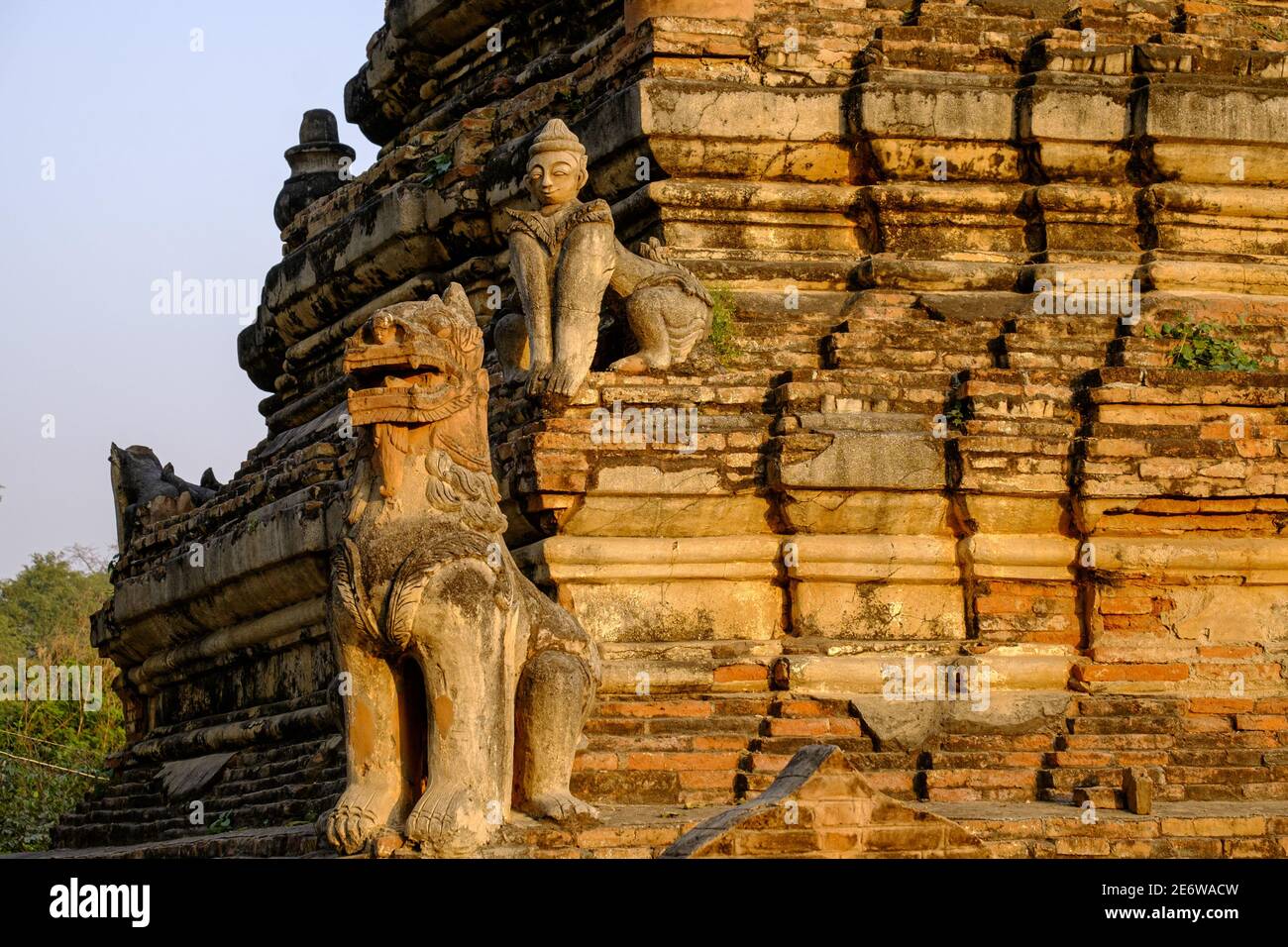 Myanmar (Burma), Inwa, old capital near Mandalay, Buddha statue Stock ...
