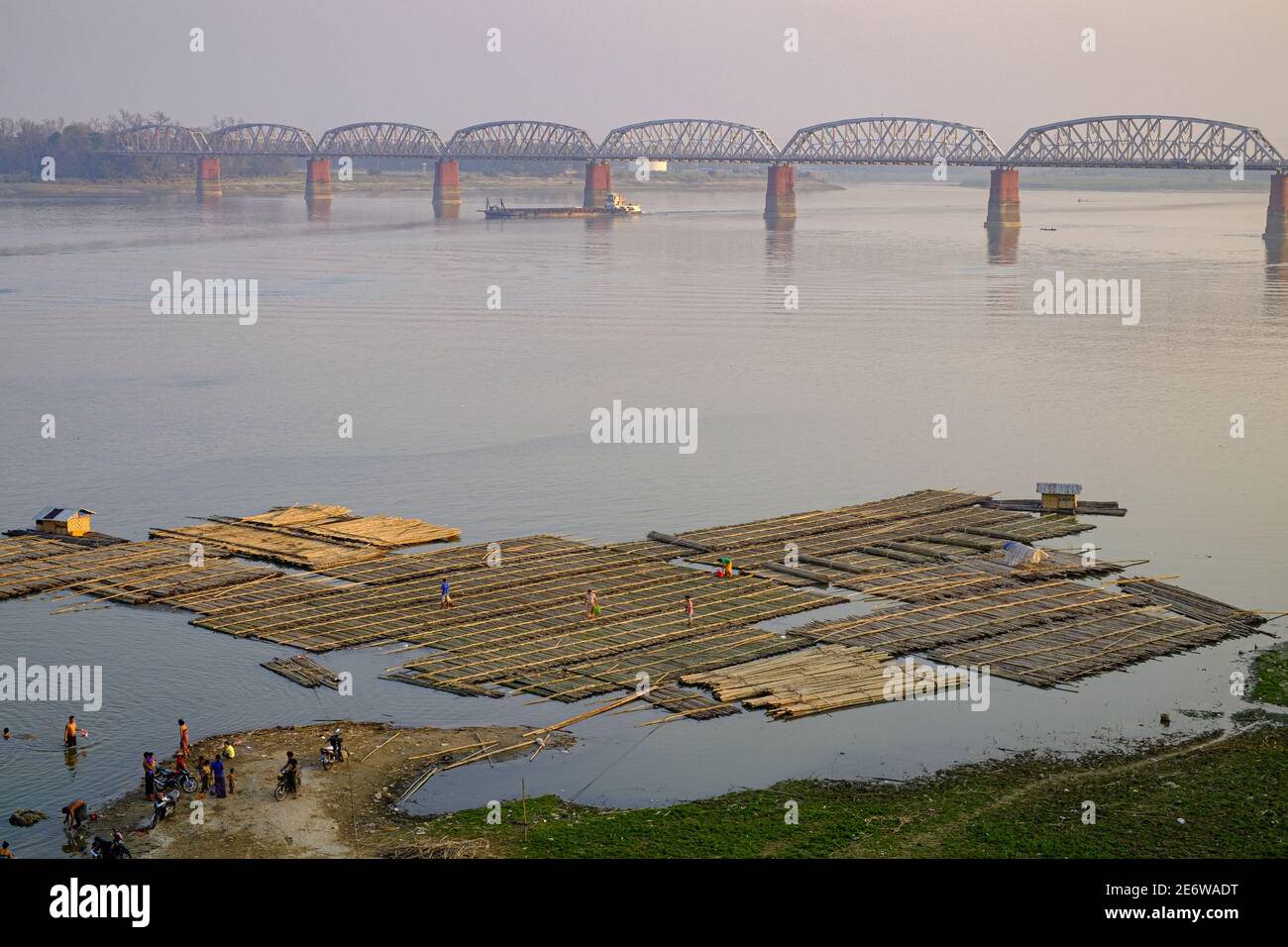 Myanmar (Burma), Mandalay, old city of Sagaing, on the banks of the ...