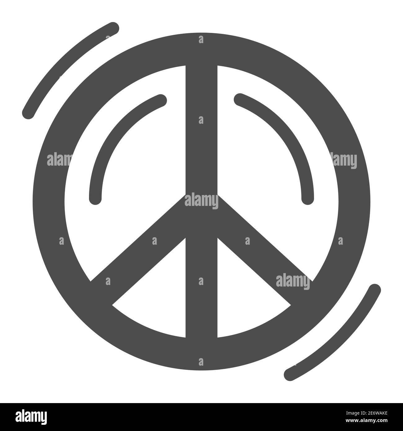Pacifist symbol solid icon, Human rights and tolerance concept, Peace ...