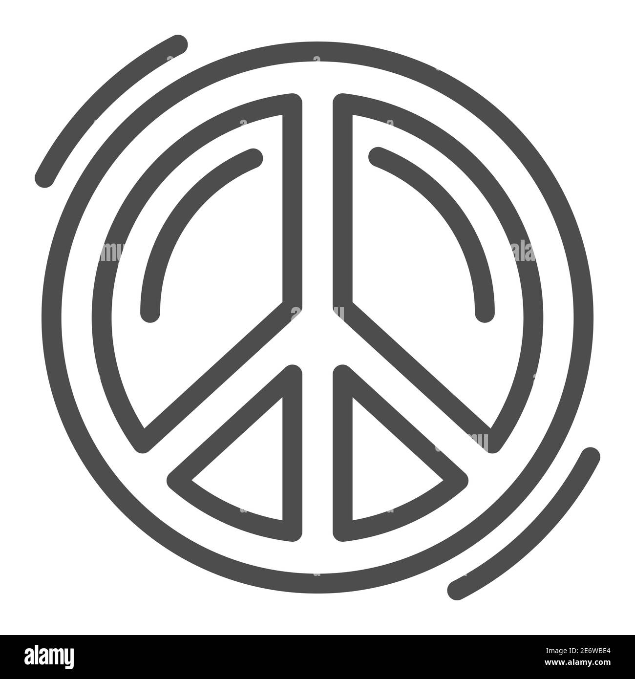 Pacifist Symbol Pacifism Sign Show Peace Gesture. Vector Hand...