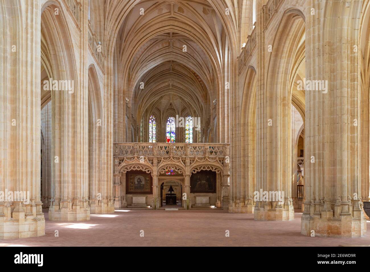 France, Ain, Bourg-en-Bresse, royal monastery of Brou restored in 2018 ...