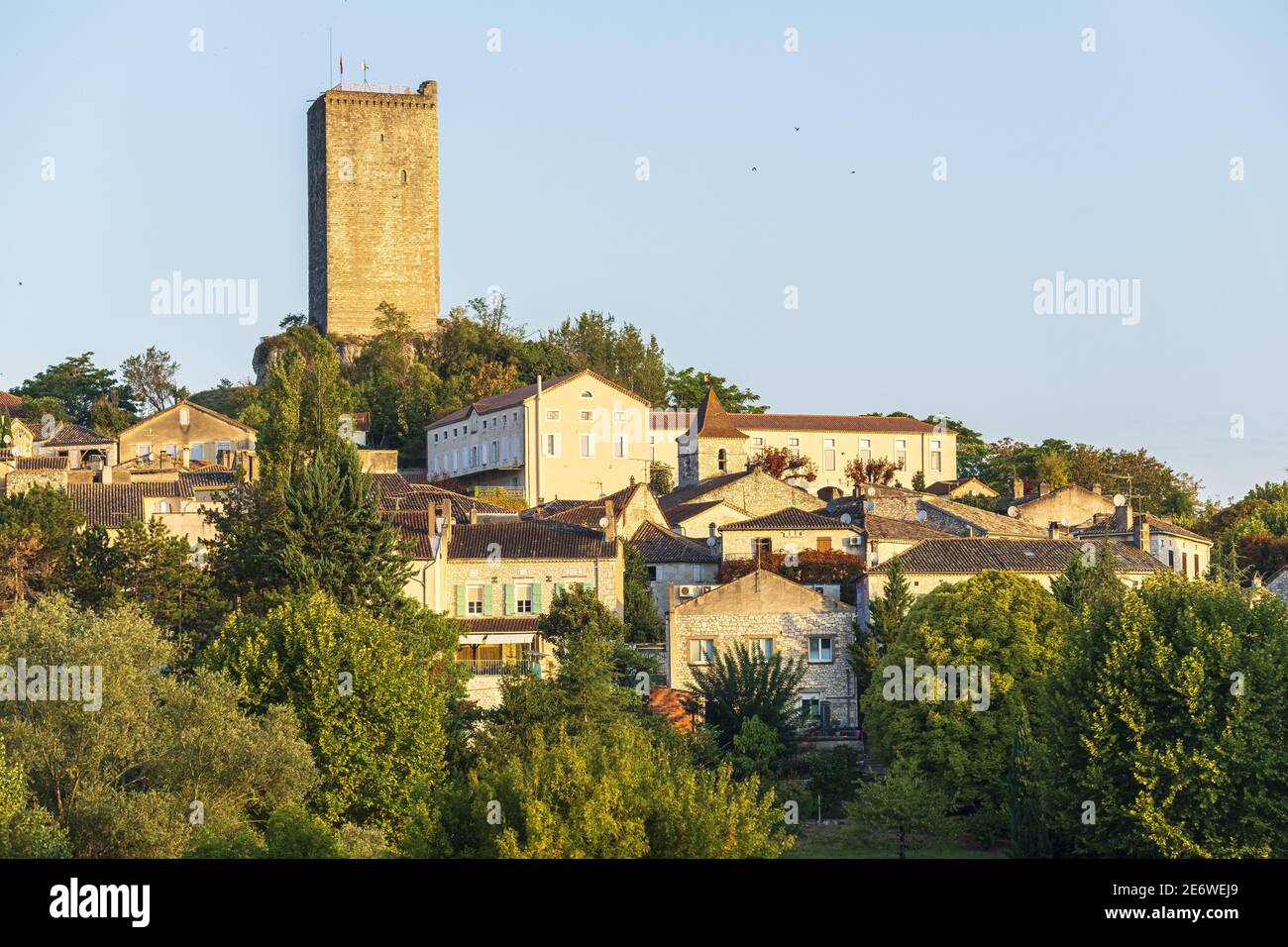 France, Lot, Montcuq on the Via Podiensis, one of the pilgrim routes to ...