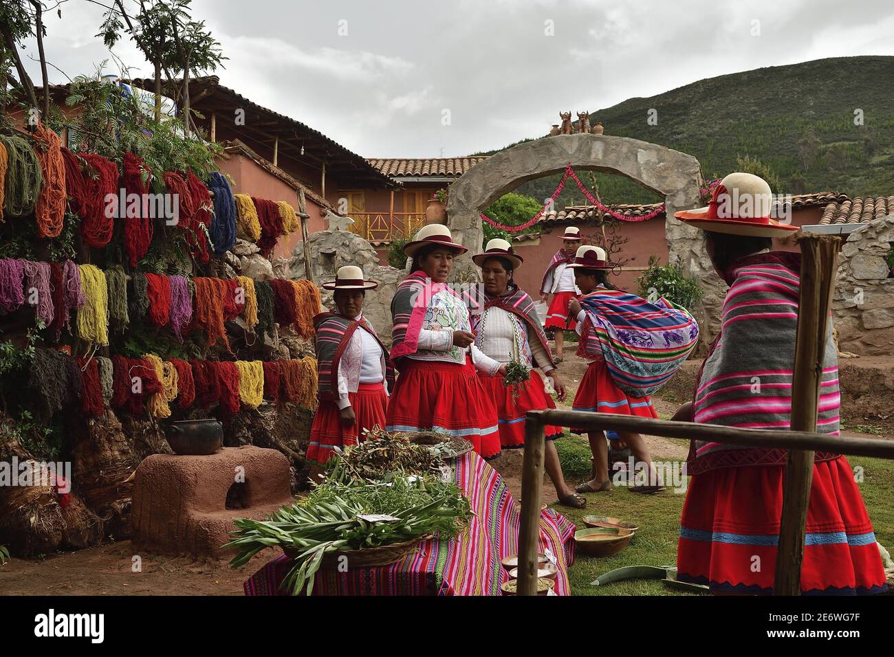 Peru, Community of Misminay,weaving Stock Photo - Alamy