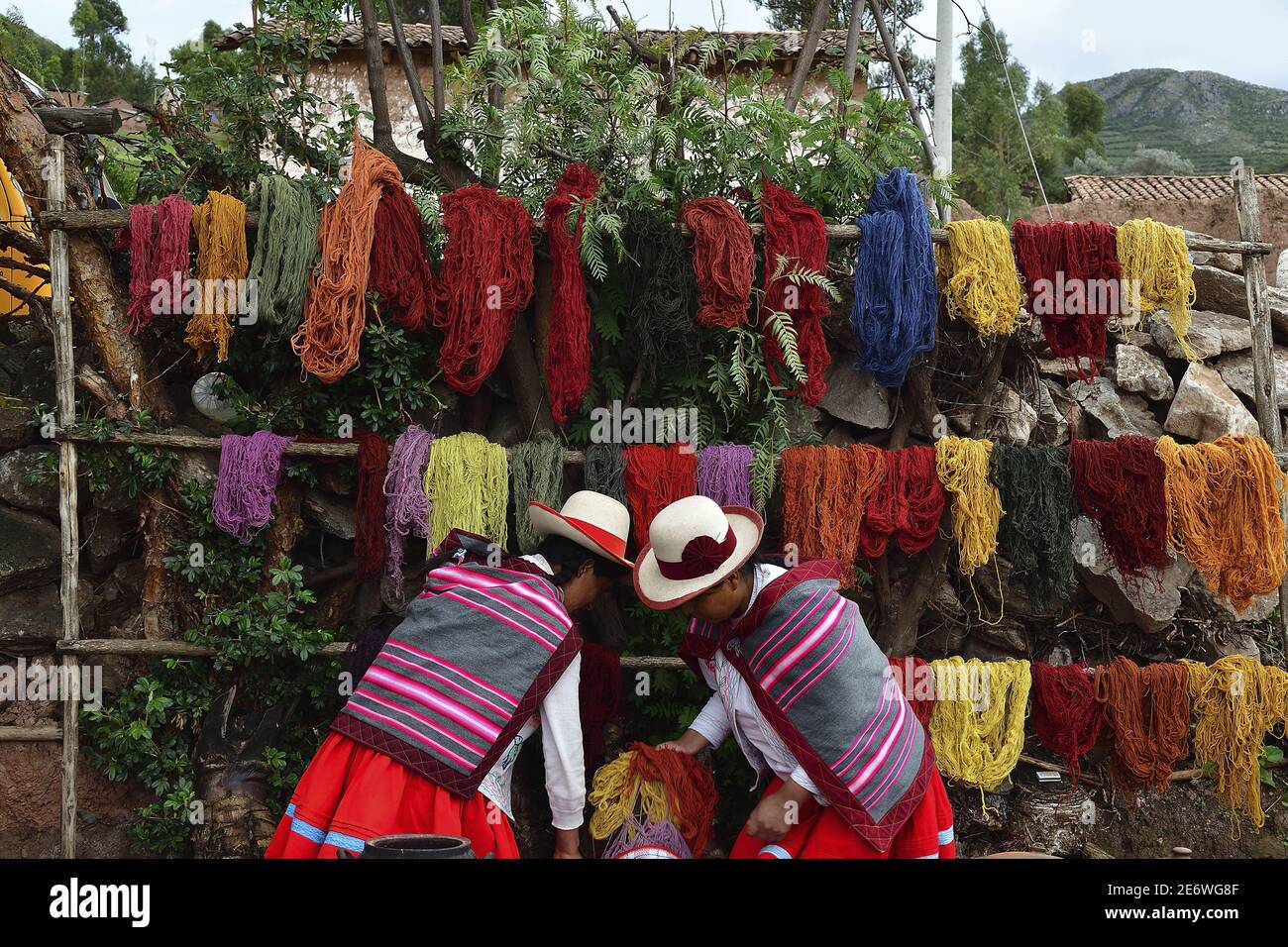 Peru, Community of Misminay,weaving Stock Photo - Alamy