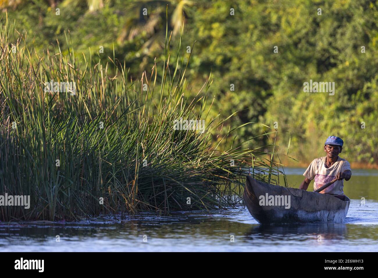 Madagascar, Vatovavy-Fitovinany region, Manakara, pirogue on the ...