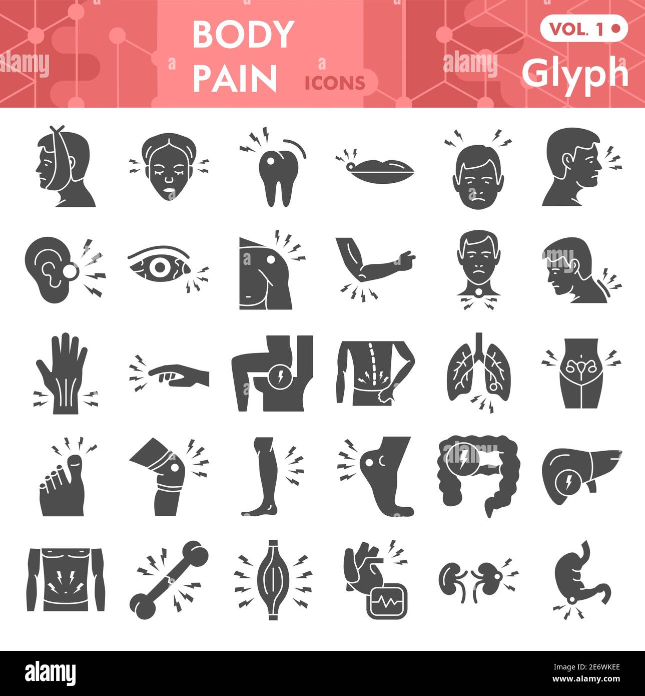 Shoulder pain at work Stock Vector Images - Alamy