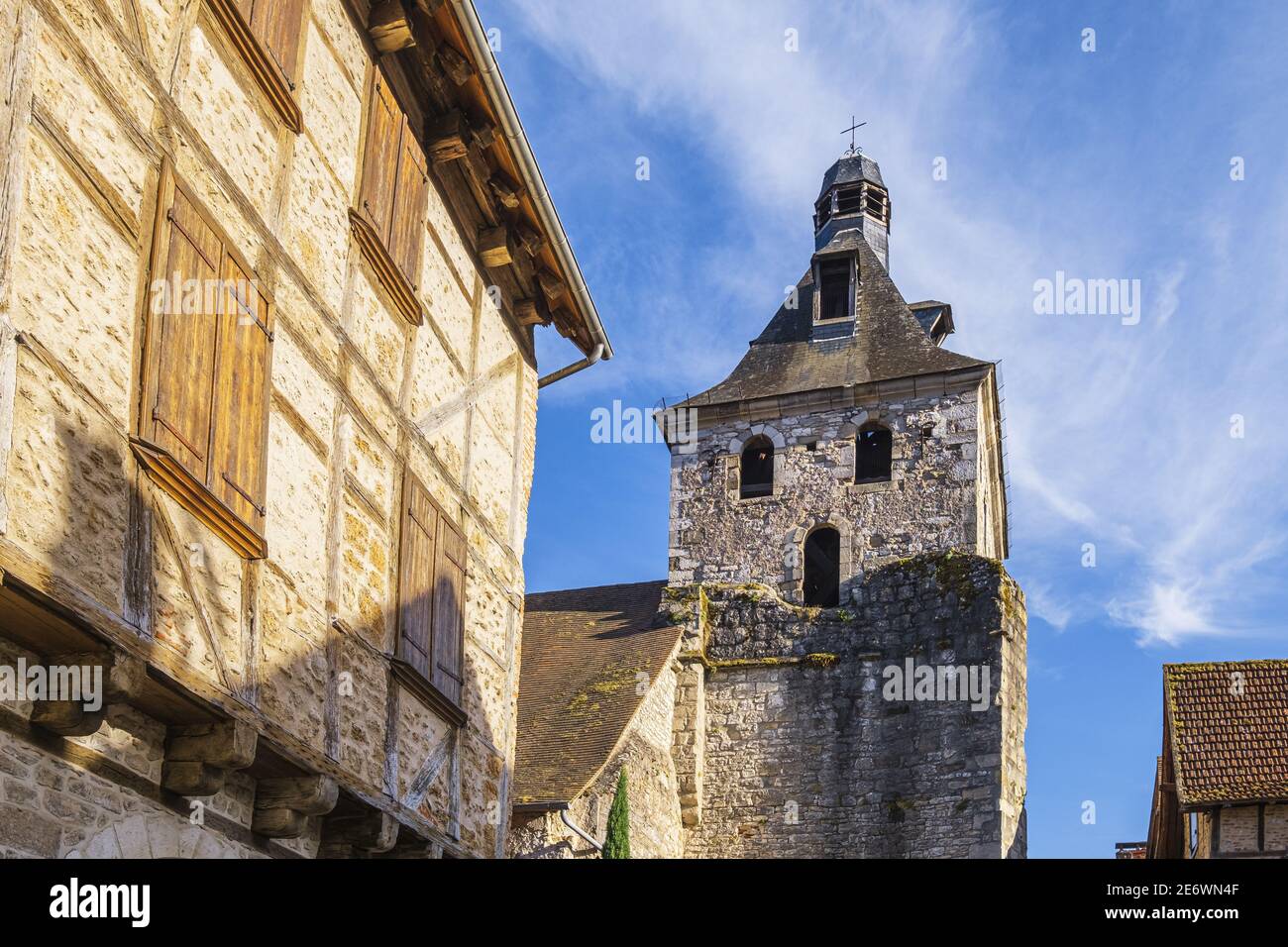 France, Lot, Cajarc on the Via Podiensis, one of the pilgrim routes to ...