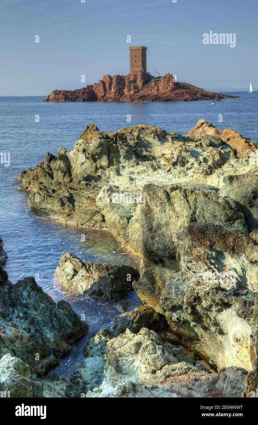 France, Var, Saint Raphael, the Golden Island towards the modern ...