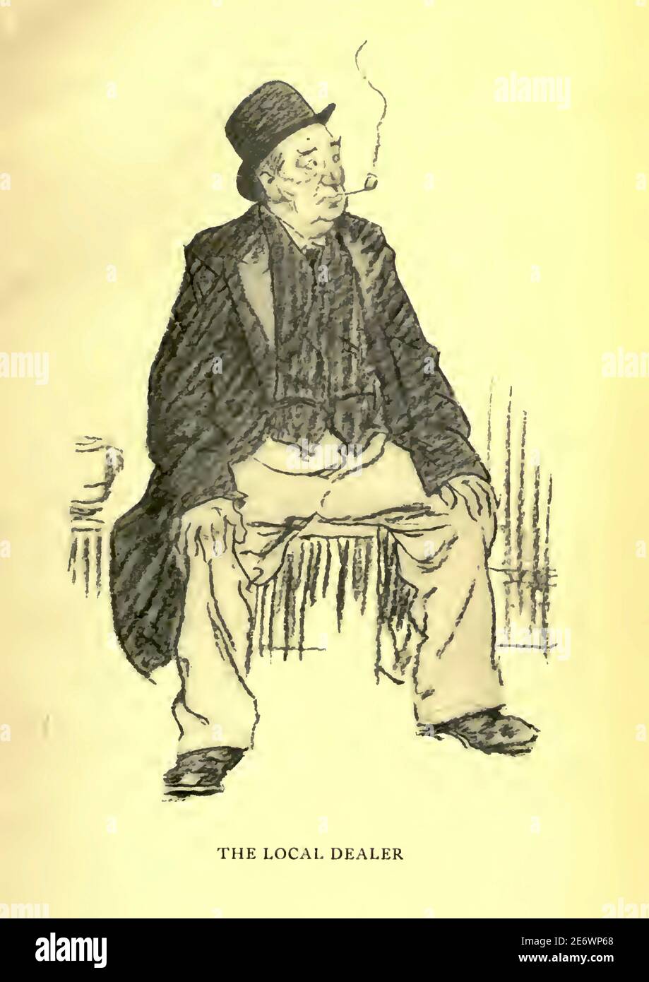 Vintage George Belcher illustration entitled The Local Dealer Stock ...