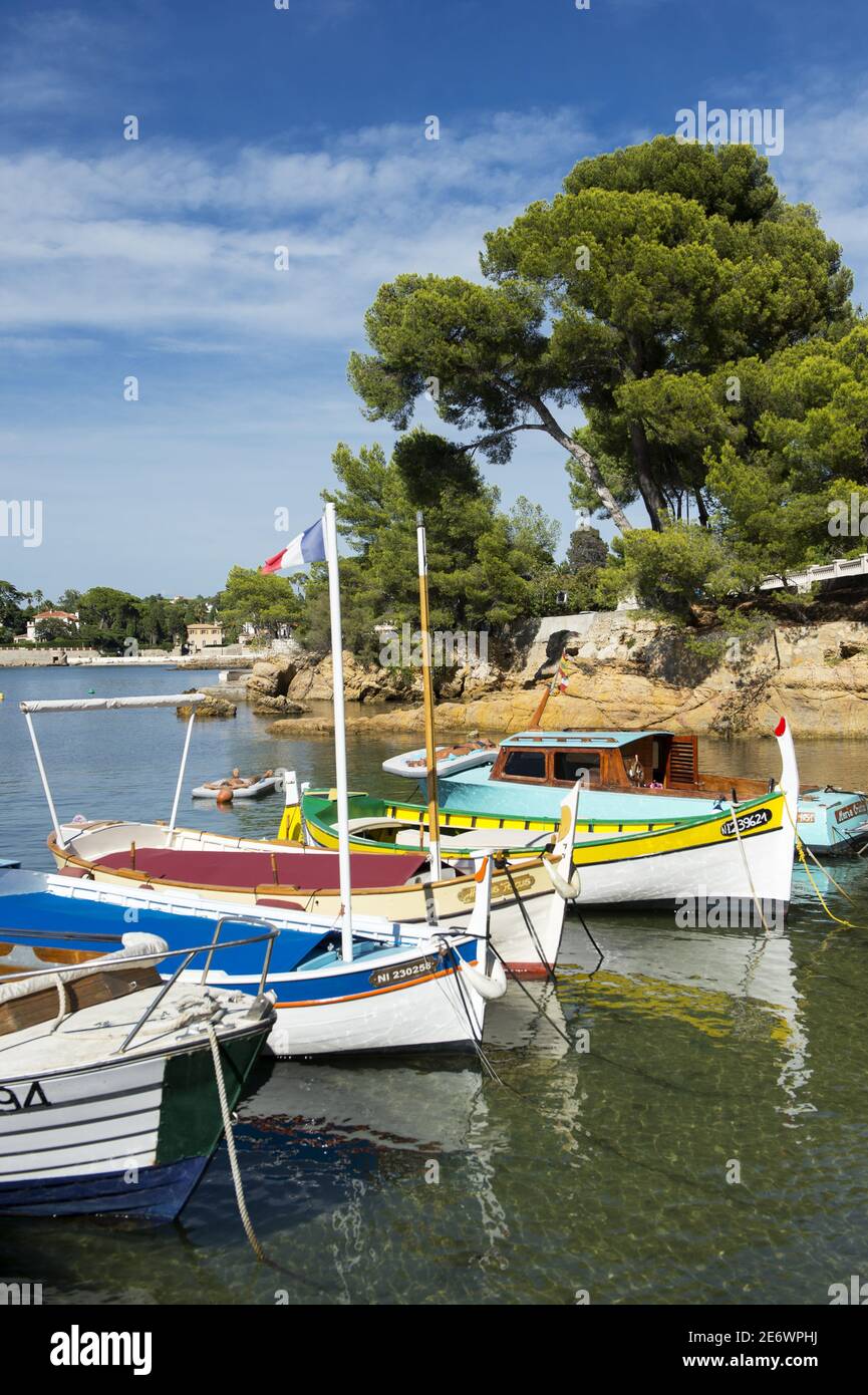 France, Alpes Maritime, Cote d'Azur Antibes, the port of Olivette and ...