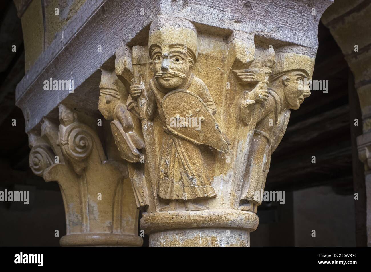 France, Aveyron, Conques on the Via Podiensis, one of the pilgrim ...