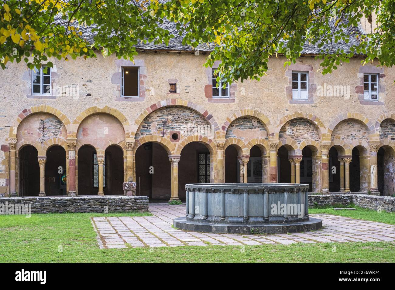 France, Aveyron, Conques on the Via Podiensis, one of the pilgrim ...