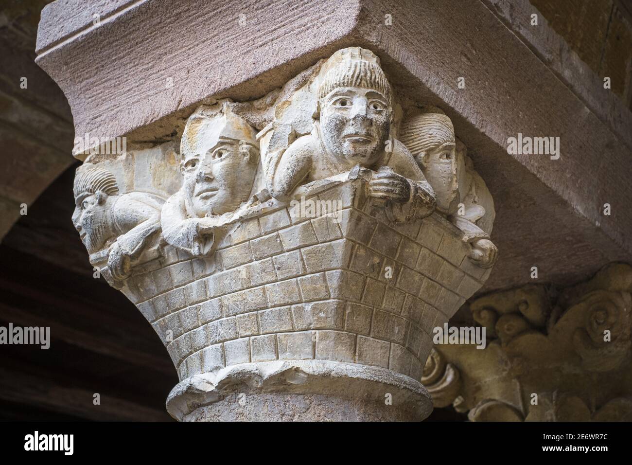 France, Aveyron, Conques on the Via Podiensis, one of the pilgrim ...