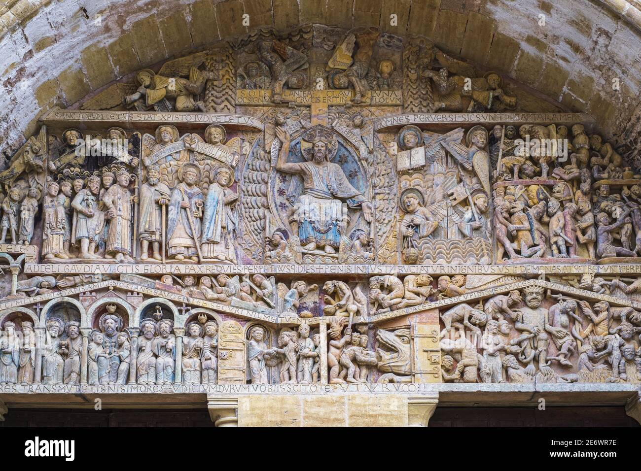 France, Aveyron, Conques on the Via Podiensis, one of the pilgrim ...