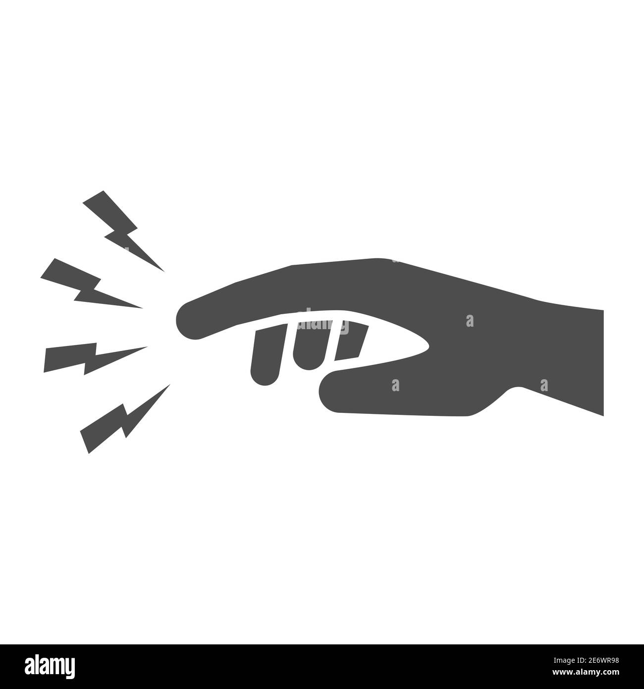 Finger pain solid icon, Body pain concept, Injured finger sign on white ...