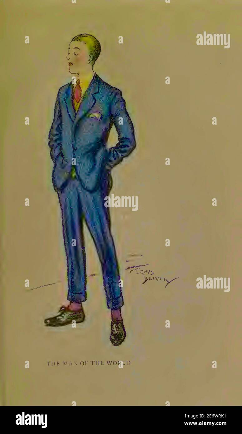 Lewis Baumer illustration entitled Man of the World Stock Photo - Alamy