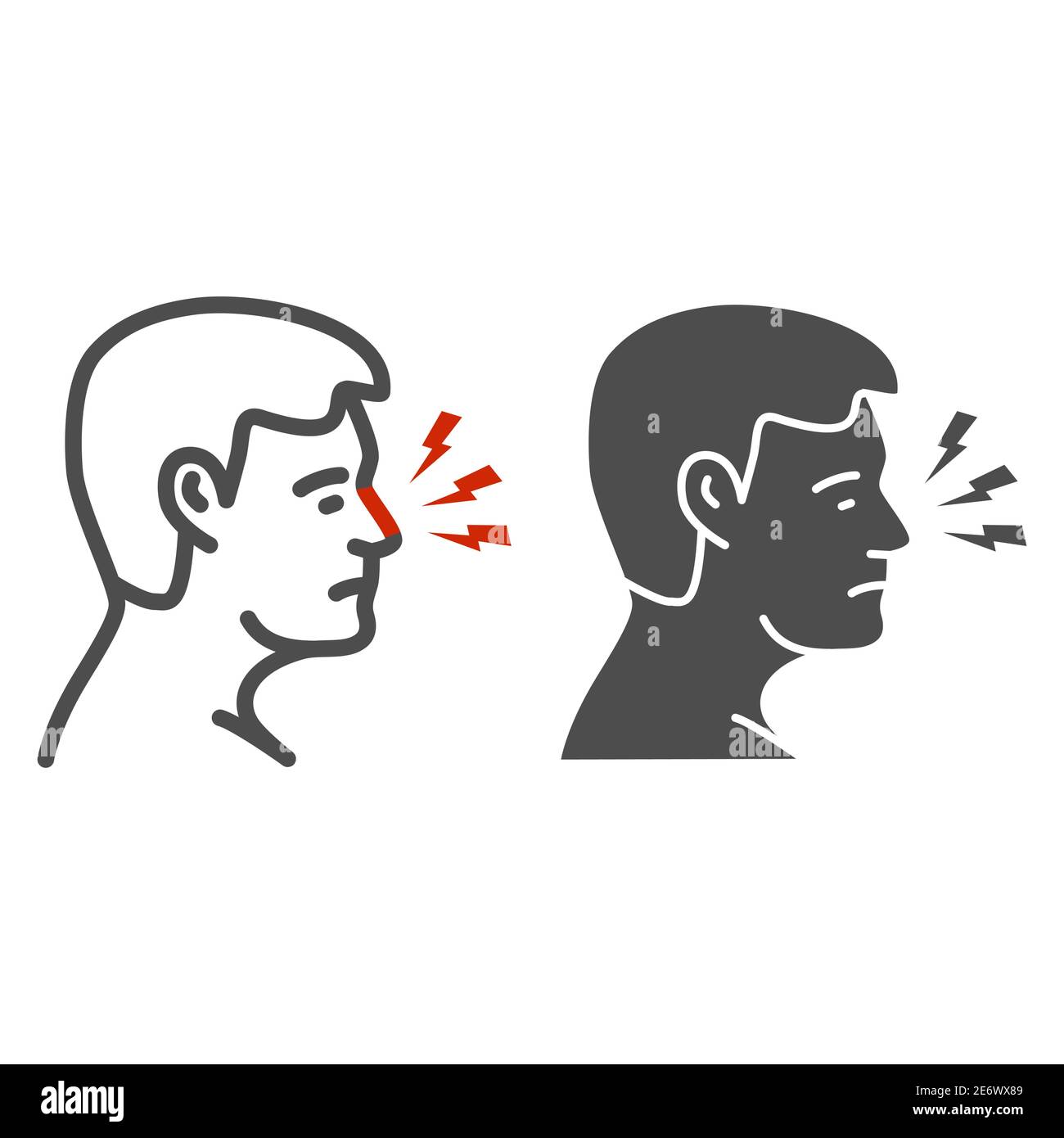 Man pain on nose Cut Out Stock Images & Pictures - Alamy