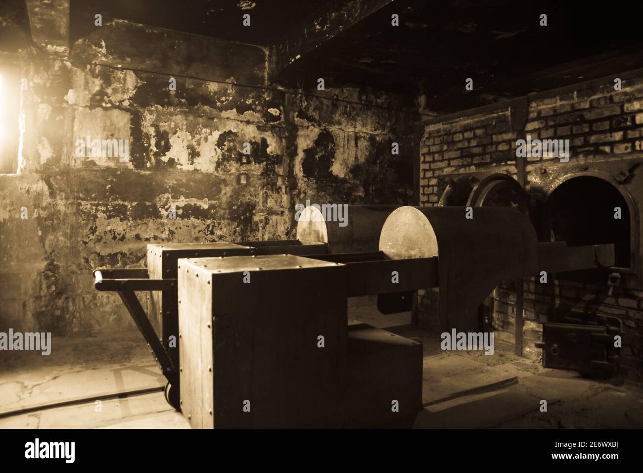 Crematorium ovens auschwitz concentration camp hi-res stock photography ...