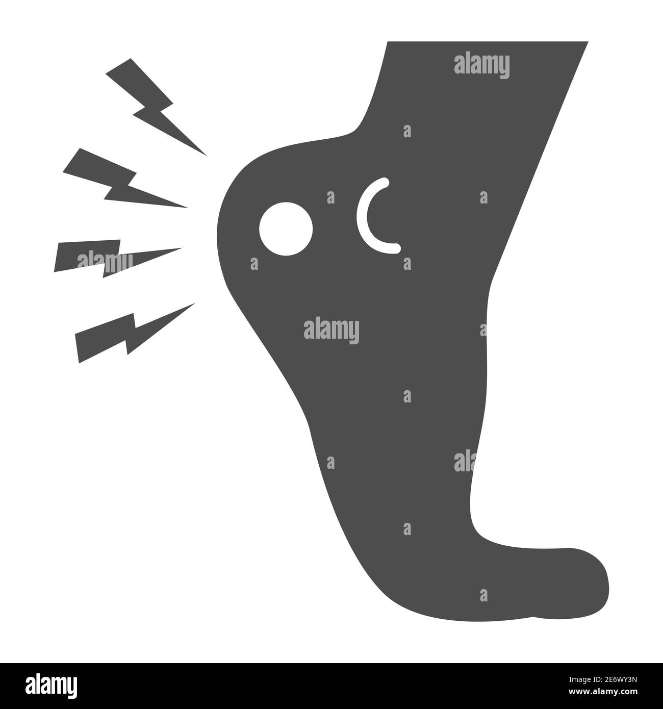 Heel pain solid icon, Body pain concept, foot ache sign on white ...
