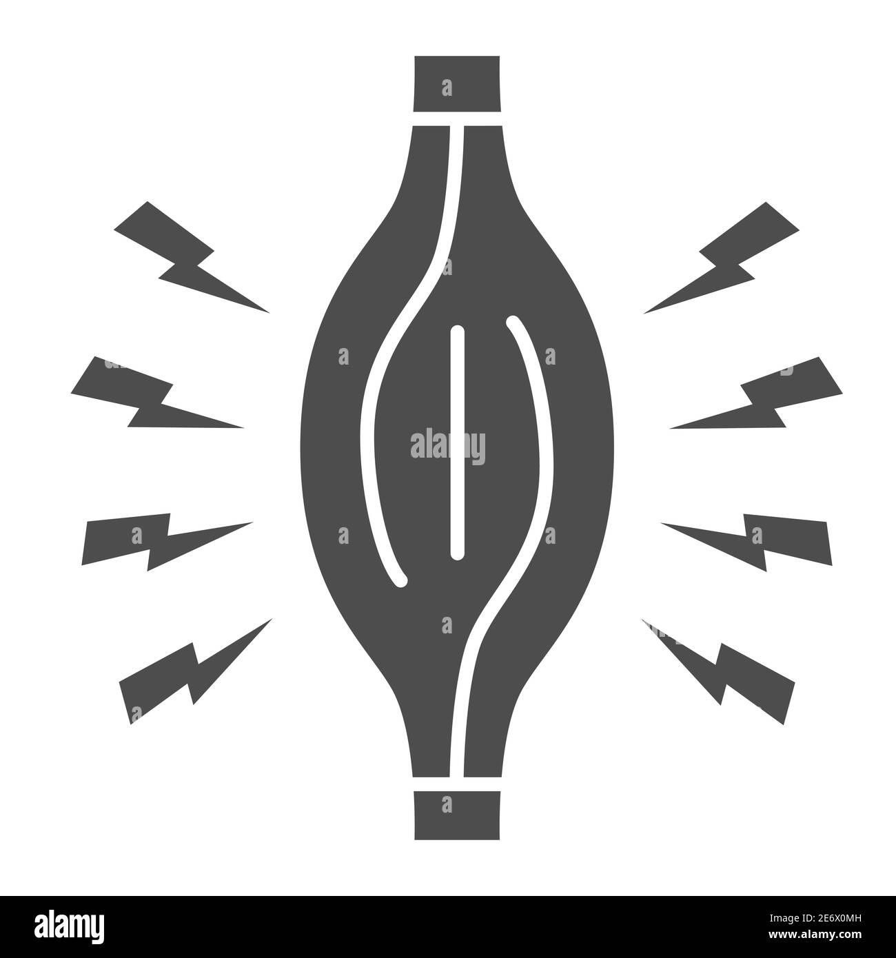 Muscle pain solid icon, Body pain concept, Muscle ache sign on white ...