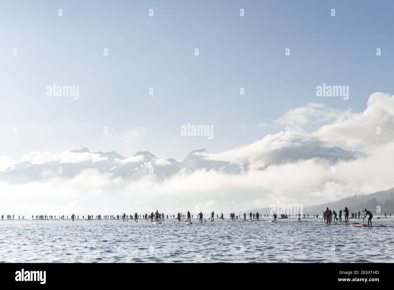 France, Haute Savoie, Talloires, Lake Annecy, Glagla Race 2020, winter ...
