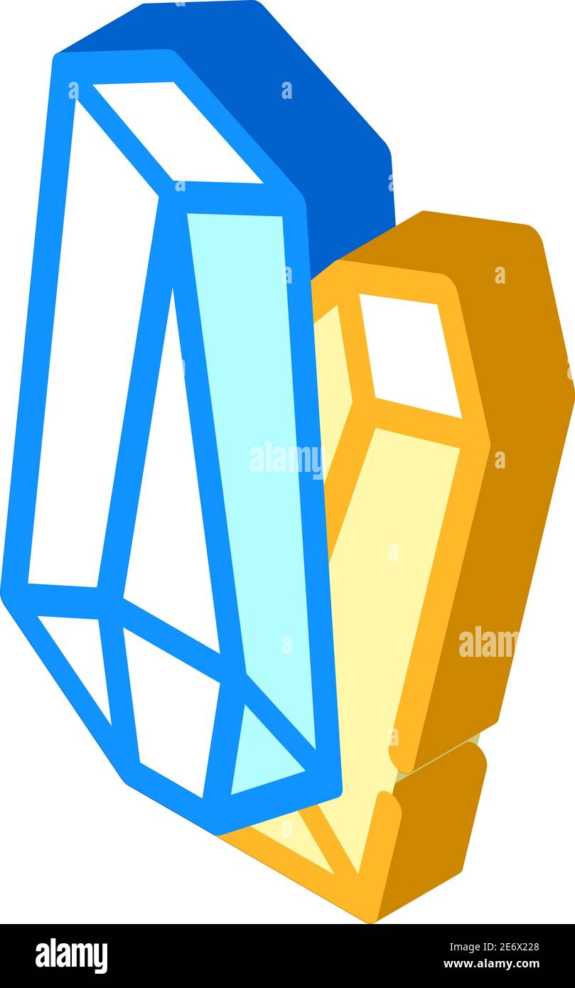 crystals magical stones isometric icon vector illustration Stock Vector ...