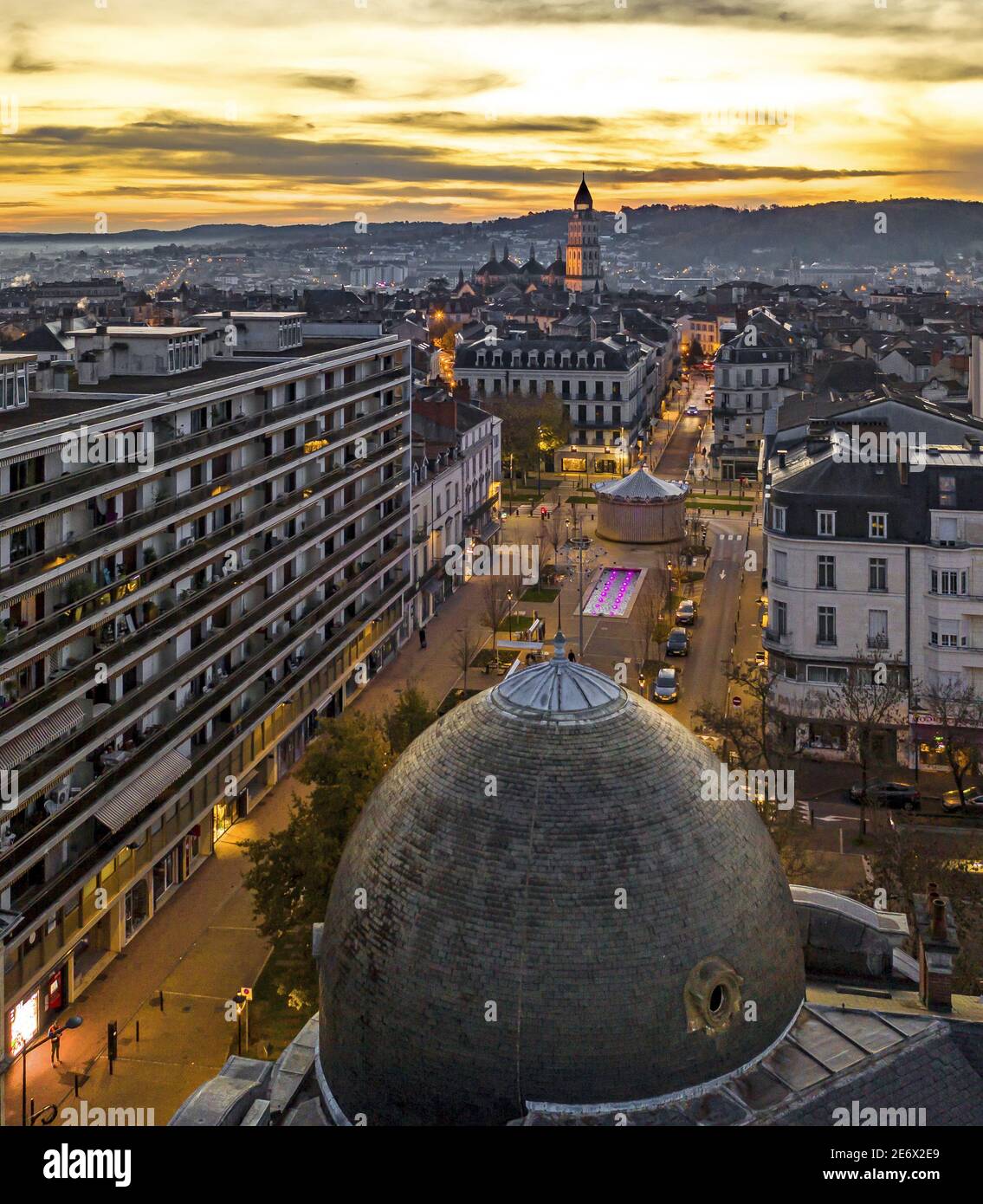 France, Dordogne, White Perigord, Perigueux, Andre Maurois Square at ...