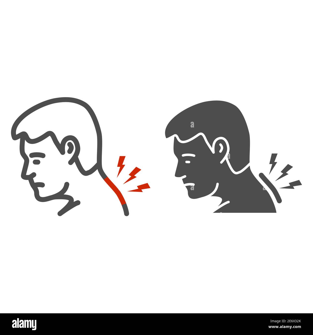 Shoulder pain and computer Stock Vector Images - Alamy