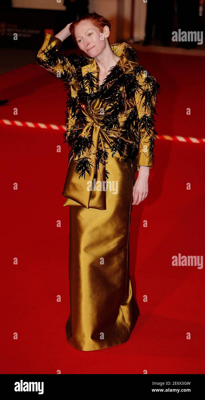 British Actress Tilda Swinton Arrives High Resolution Stock Photography ...