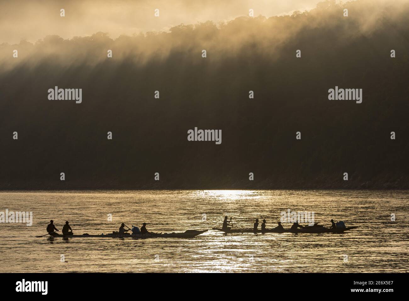 Madagascar, Menabe region, Bemaraha massif, the Tsiribihina river Stock ...