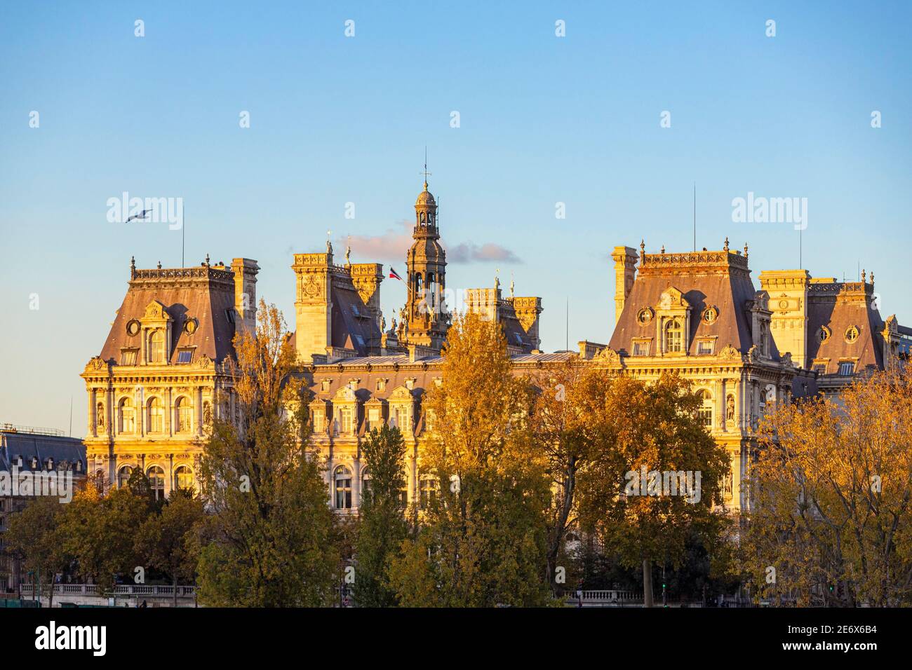 France, Paris, the town hall in autome Stock Photo - Alamy