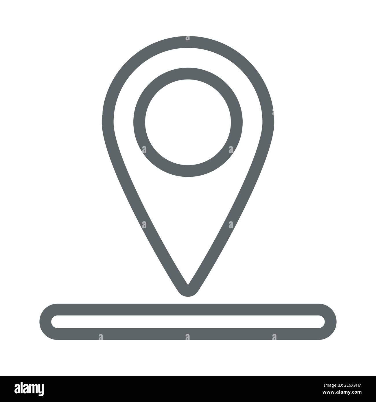 Location of golf hole on map line icon, golf concept, Golf position ...