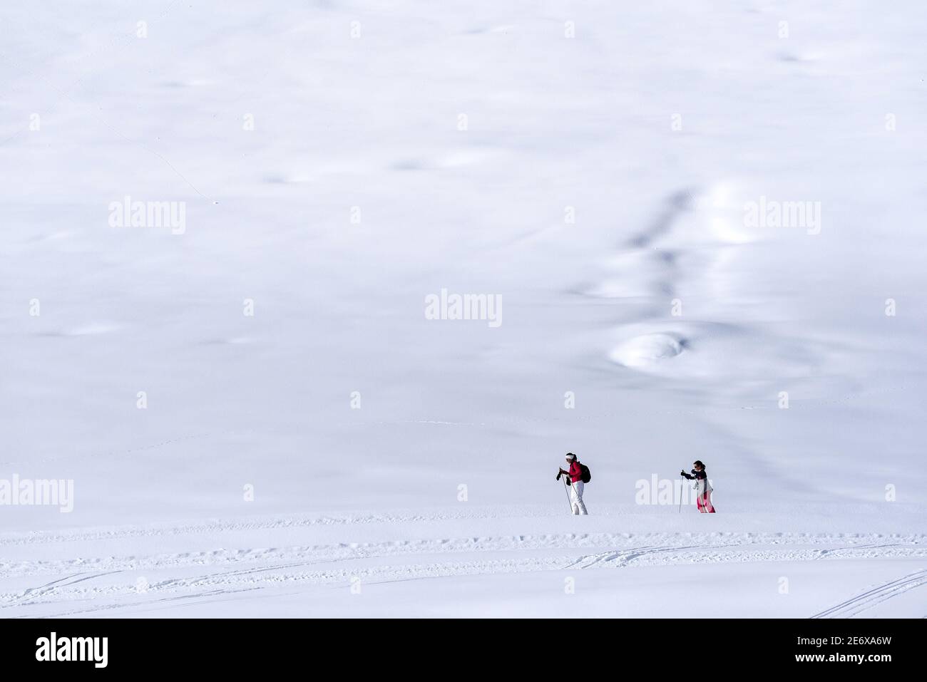 France, Haute-Savoie (74), Aravis Massif, above La Clusaz the cross ...