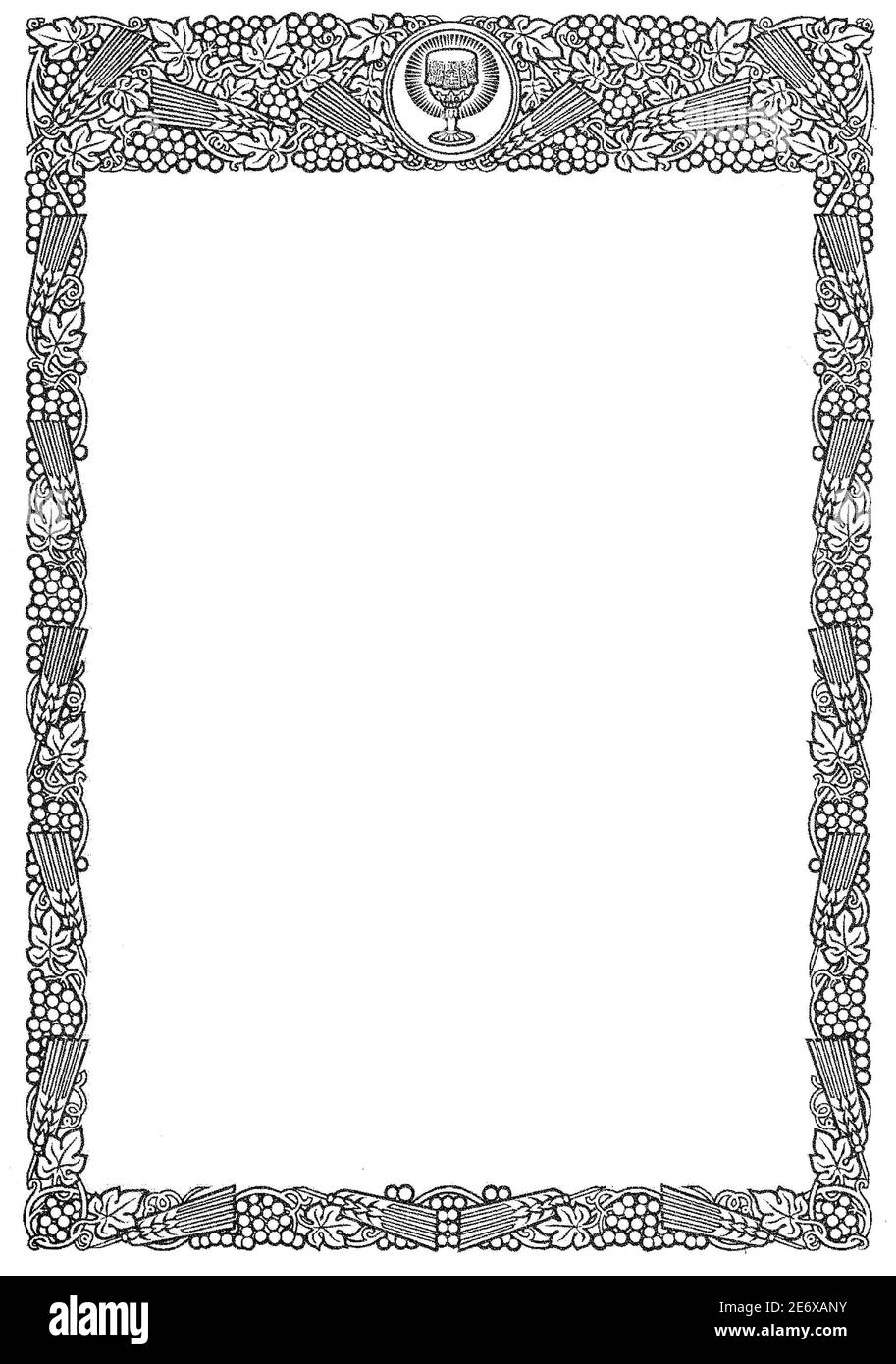 Ornamental vintage frames with religious motif Stock Photo - Alamy