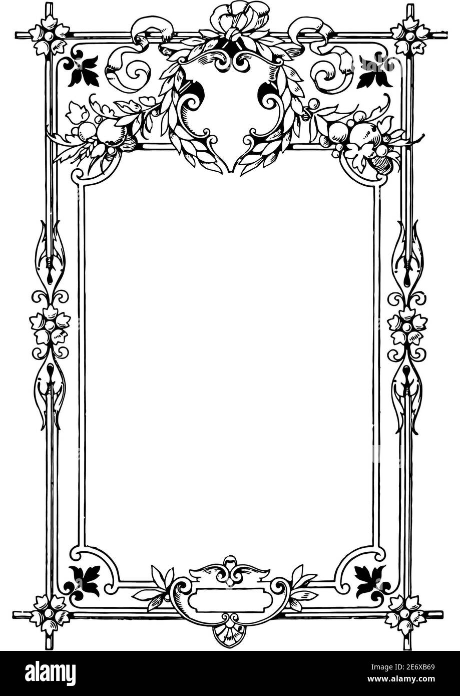 Ornamental vintage frames with religious motif Stock Photo - Alamy