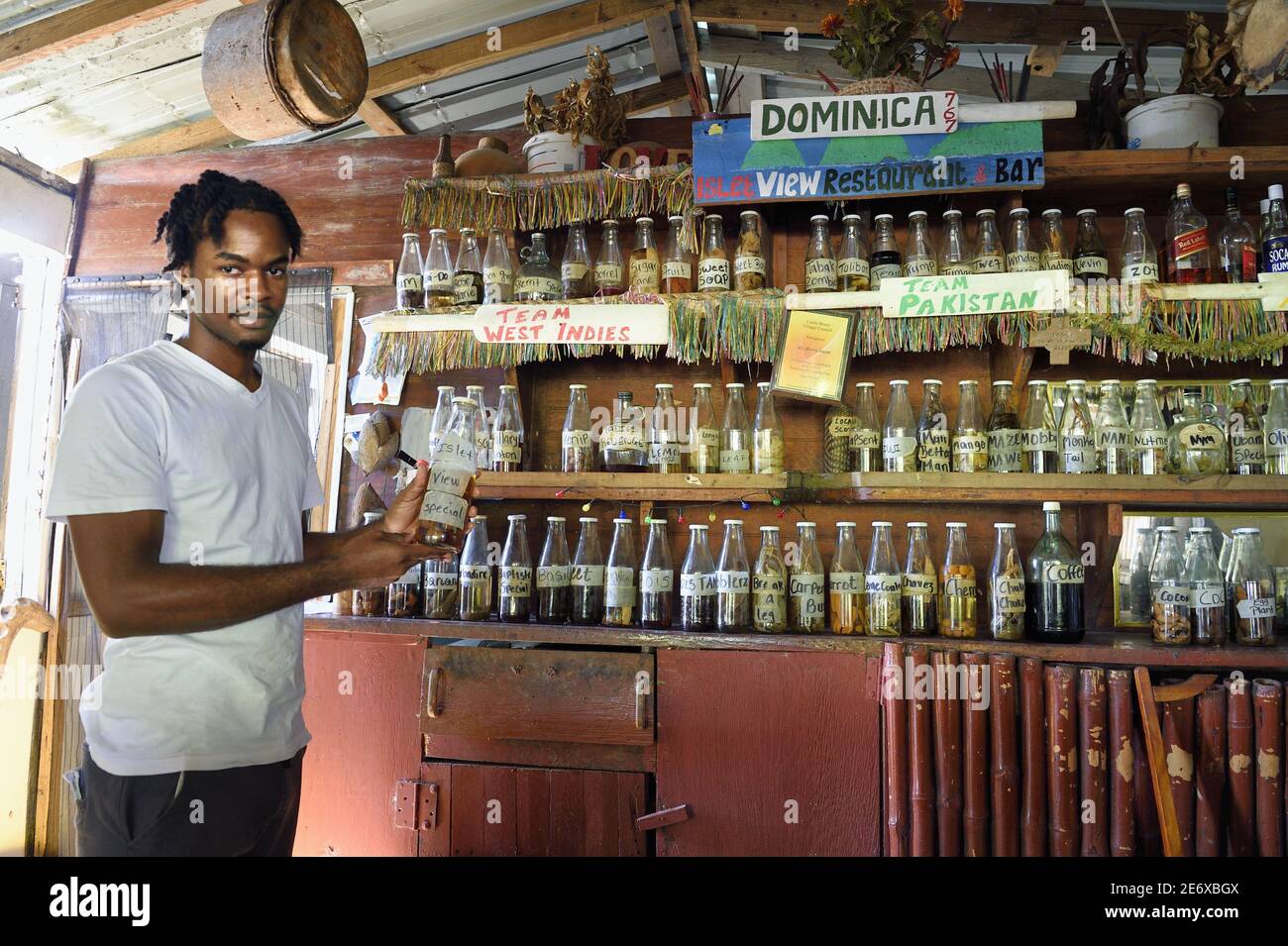 Caribbean Dominica Island Castle Bruce Selection Of Local Home Made