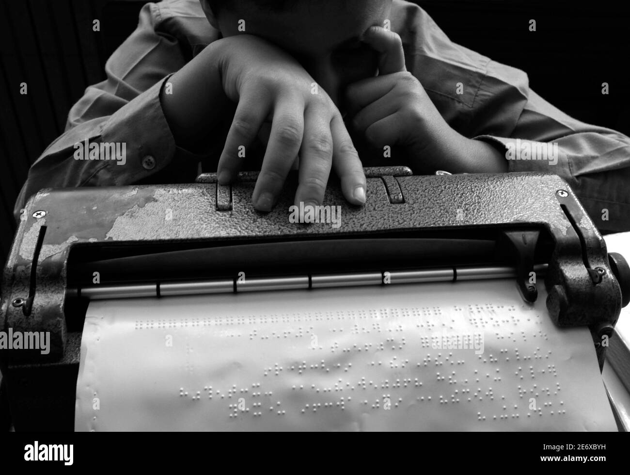 Braille typewriter school blind children hi-res stock photography and ...
