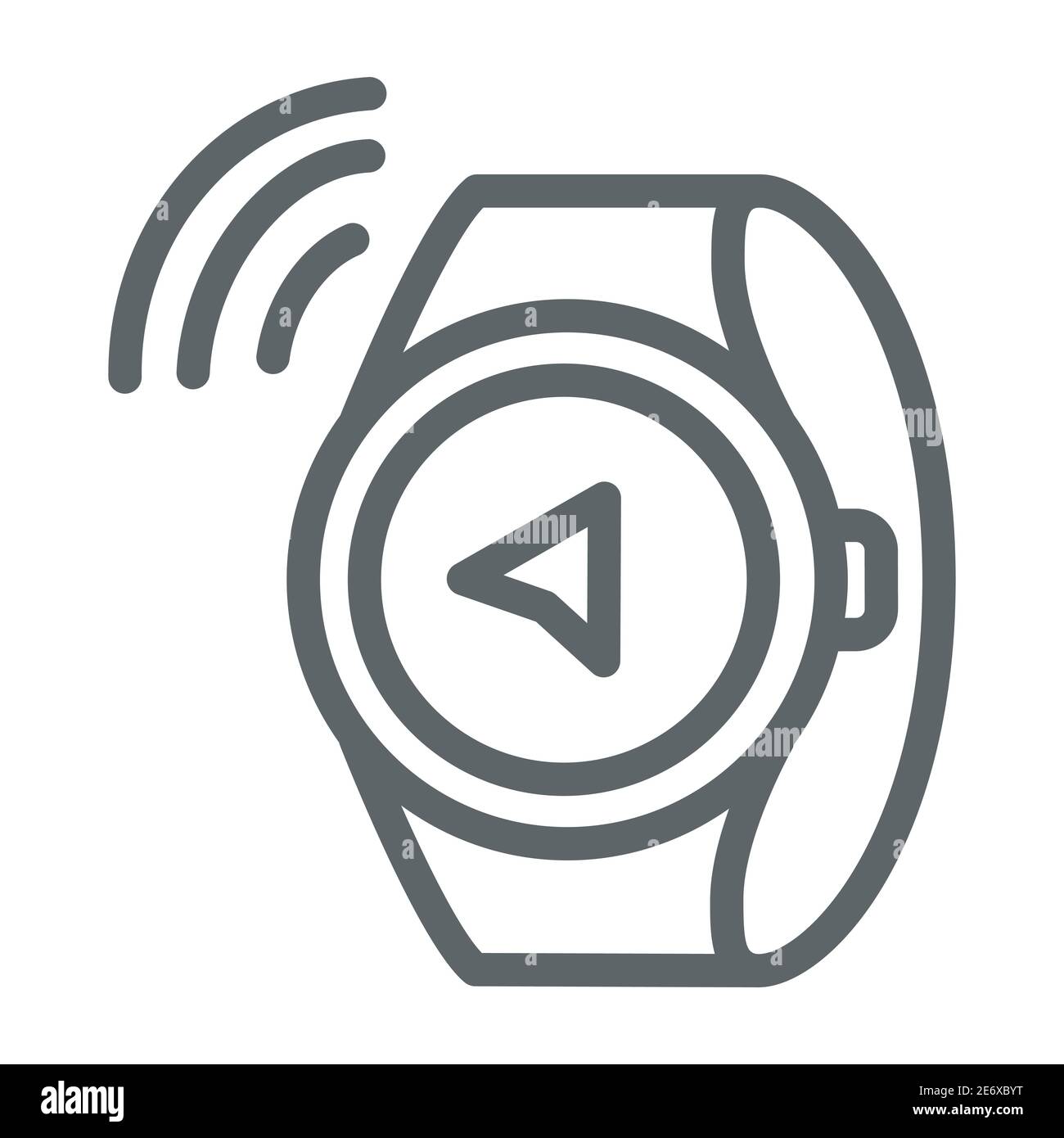 Watch compass line icon, directions and navigation concept, Smart Watch ...