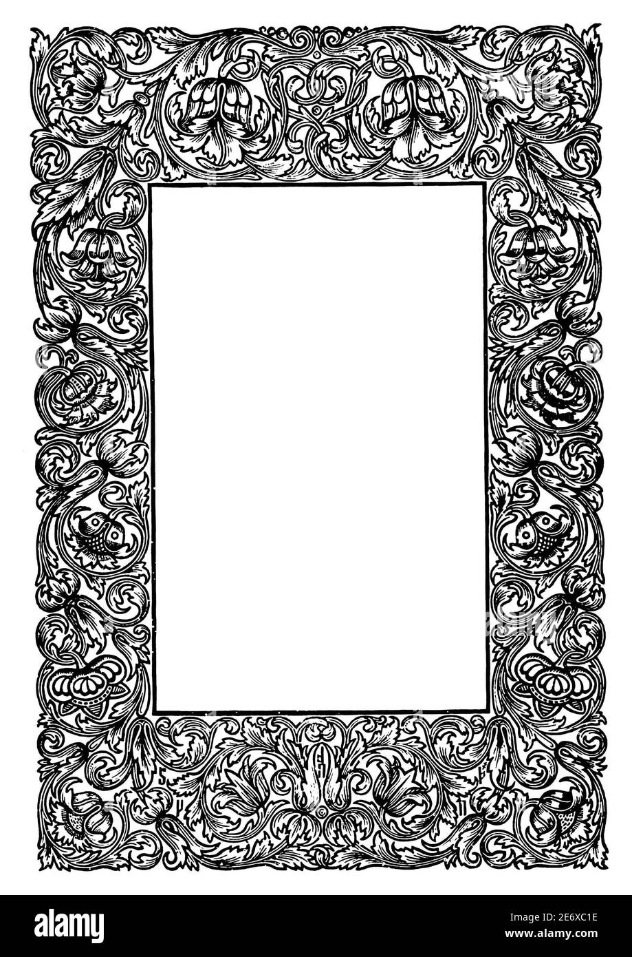 Ornamental vintage frames with religious motif Stock Photo - Alamy