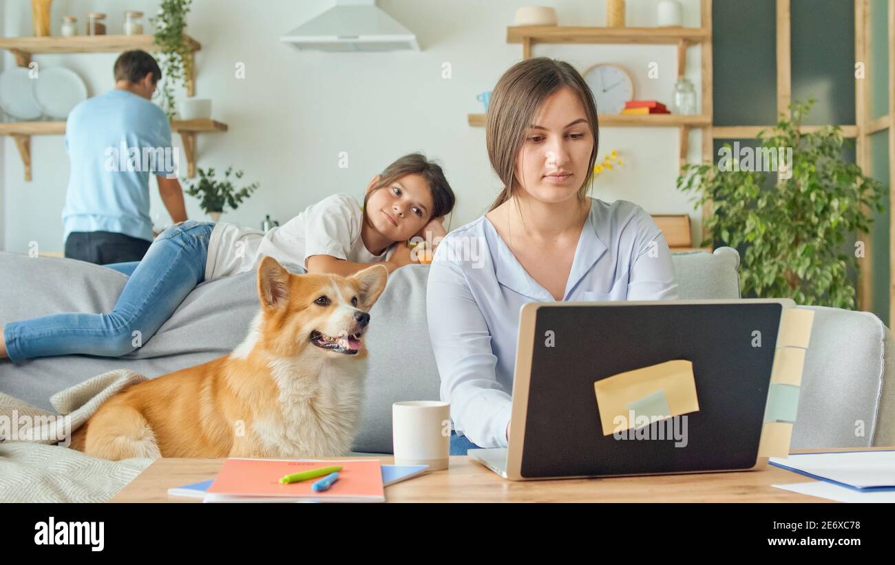 Family on Social Distancing During Quarantine Isolation Due to ...